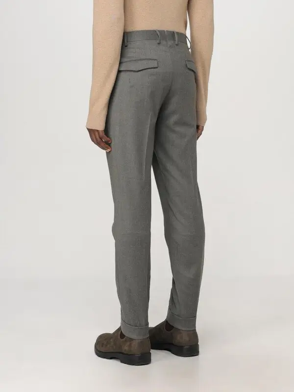 PT TORINO Pleat-detailed Tapered-leg Trousers - Gray