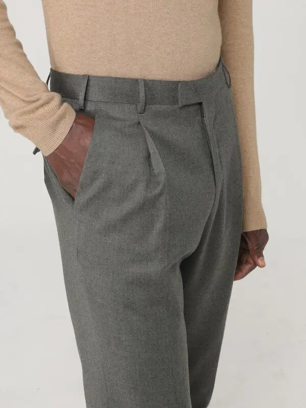PT TORINO Pleat-detailed Tapered-leg Trousers - Gray
