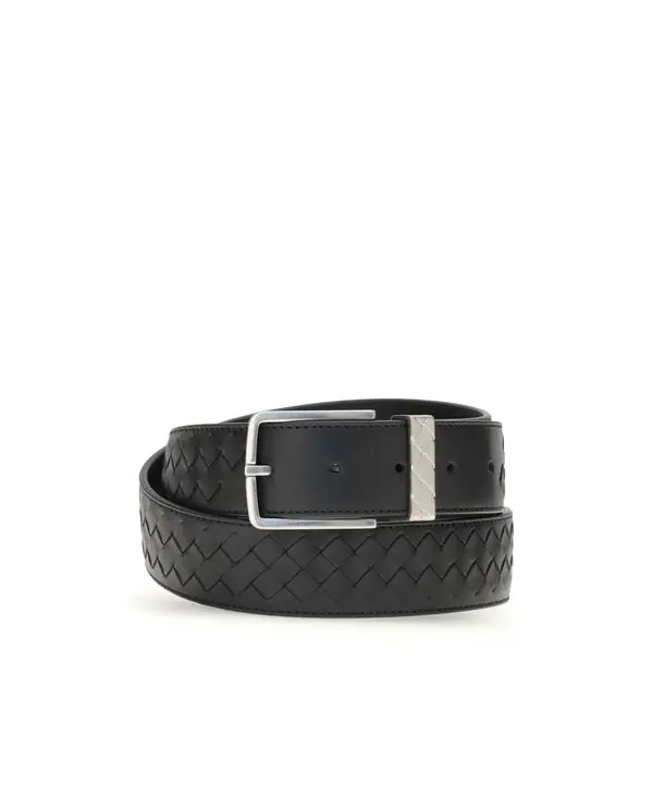 Bottega Veneta Intreccio Loop Belt - Black