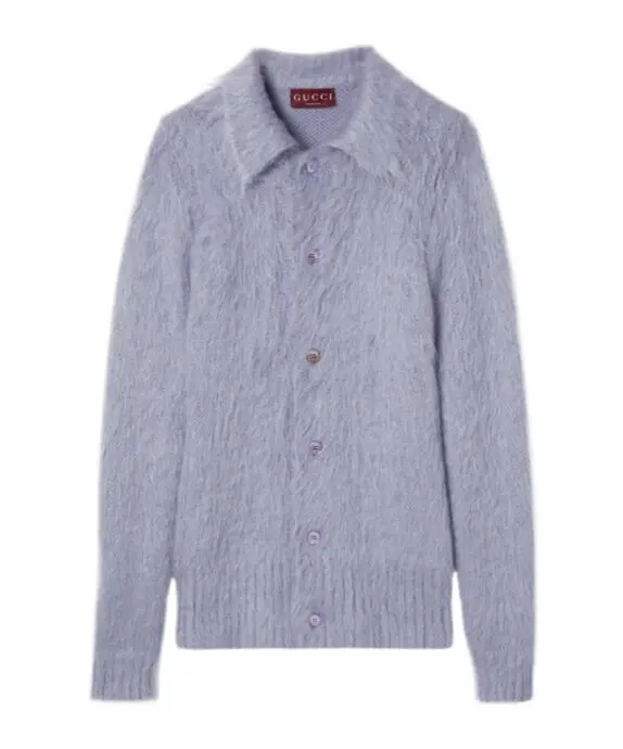 Gucci Brushed Button-up Cardigan - Lilacinus