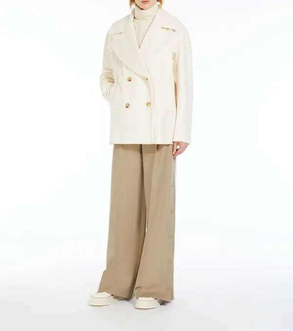 Max Mara Edgard Double-breasted Peacoat - Ivory