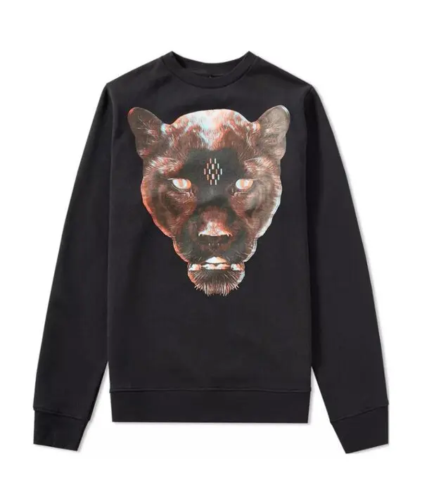 MARCELO BURLON COUNTY OF MILAN 3d Leopard Print Crewneck Sweater - Black