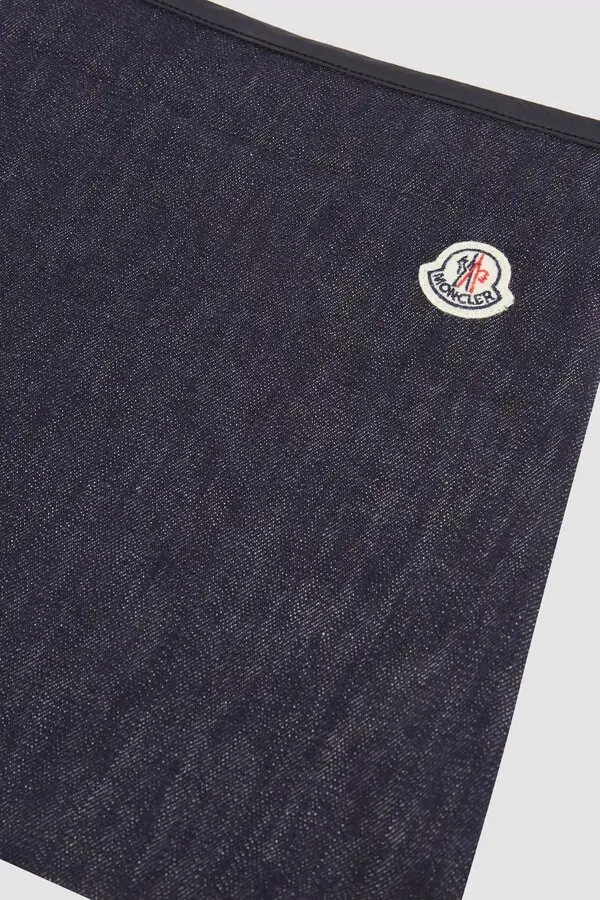 Moncler Logo Patch Mini Denim Skirt