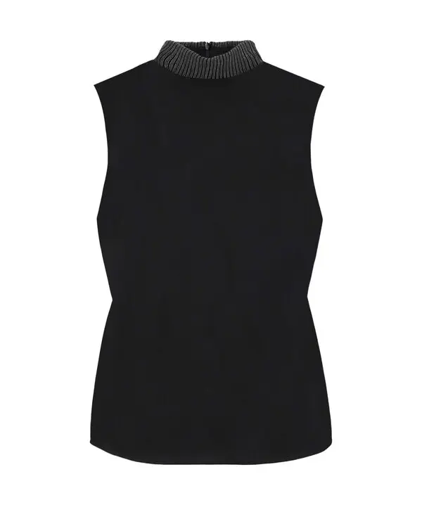 Brunello Cucinelli Sleeveless High Neck Top