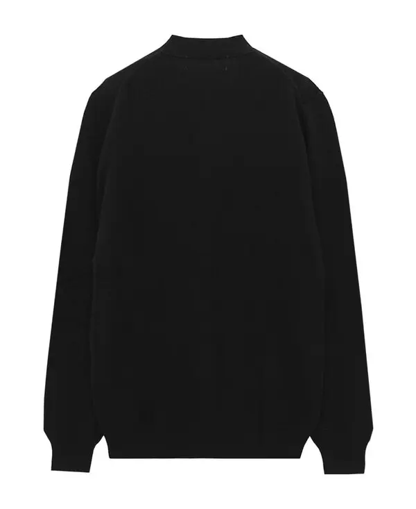 Play Comme Des Garcon Heart-patch Wool Cardigan - Black