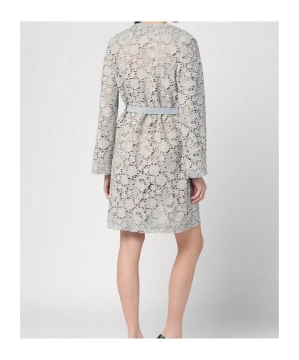 P.a.r.o.s.h Lace Detailed Belted Jacket