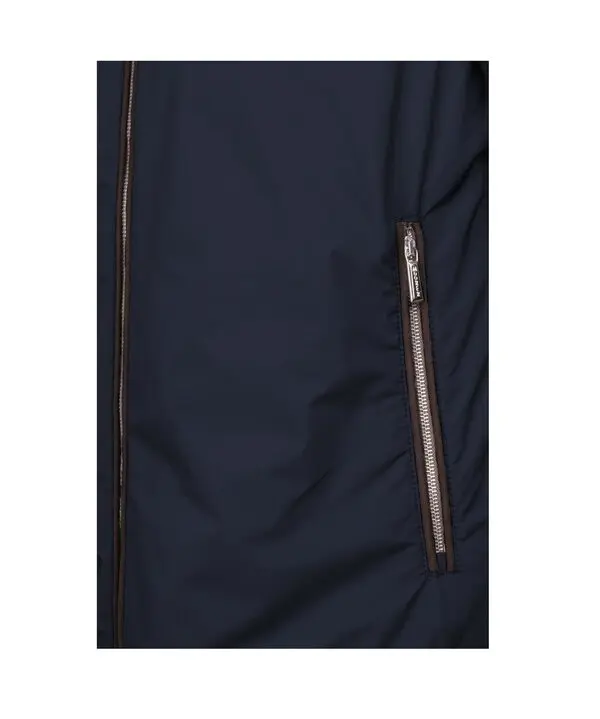 MOORER Detachable Sleeve Hooded Jacket - Black