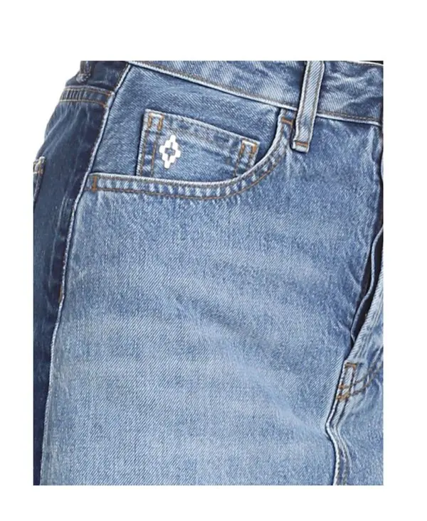 MARCELO BURLON COUNTY OF MILAN Vintage Denim Skirt