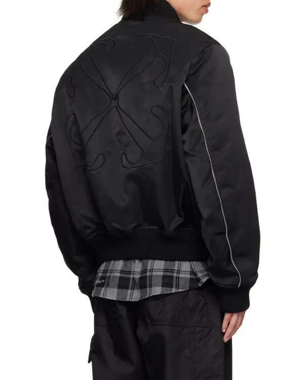 Off-White Zip-up Padded Bomber Jacket