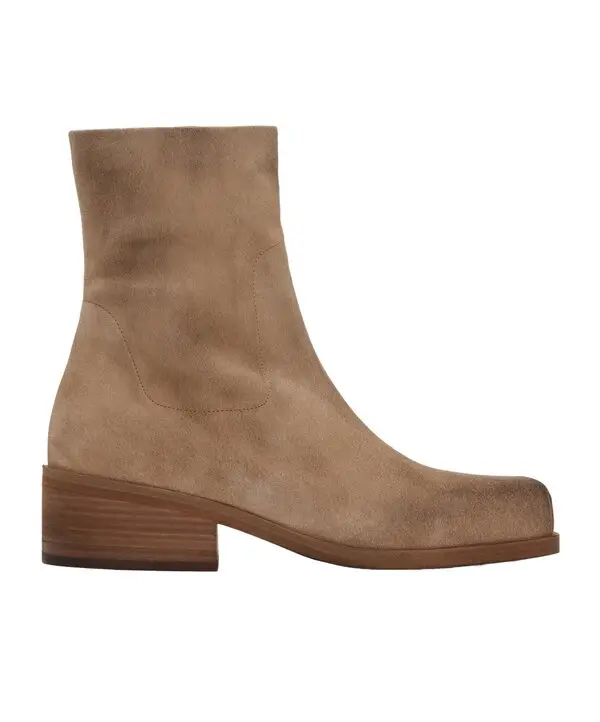 Marsèll Casello Suede Ankle Boots - Hazelnut Color