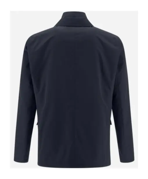 Herno Layered Buttoned Jacket With Removable Bib - Black