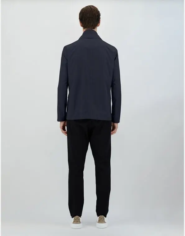 Herno Layered Buttoned Jacket With Removable Bib - Black