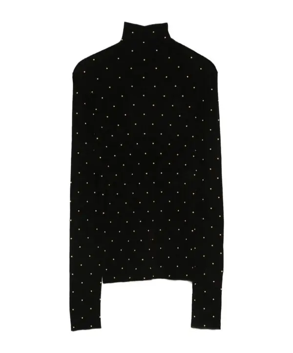Rabanne Second-skin Studded Knit Turtleneck