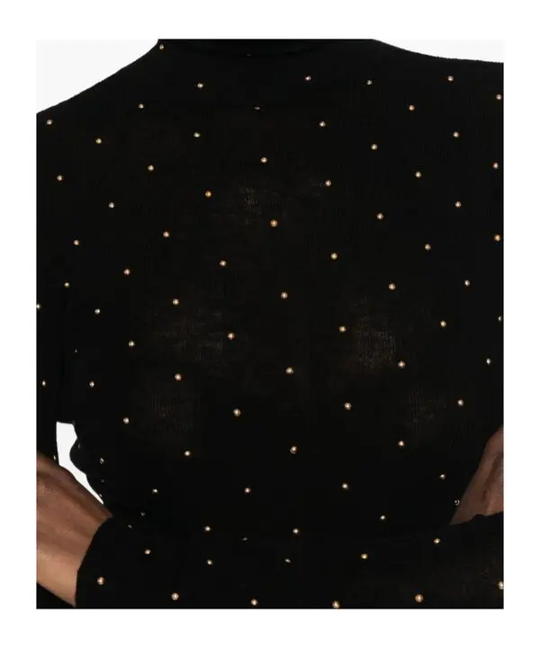 Rabanne Second-skin Studded Knit Turtleneck