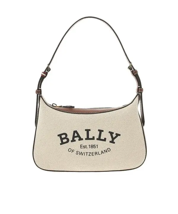 Bally Logo Shoulder Bag - Nude