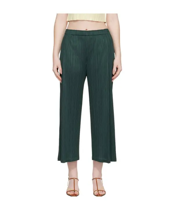 PLEATS PLEASE BY ISSEY MIYAKE Pleated Cropped Trousers