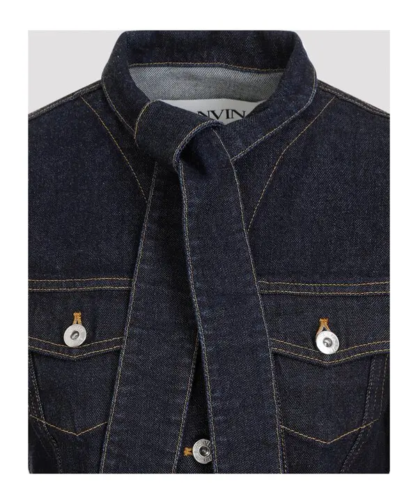 LANVIN Contrast Stitched Buttoned Jacket