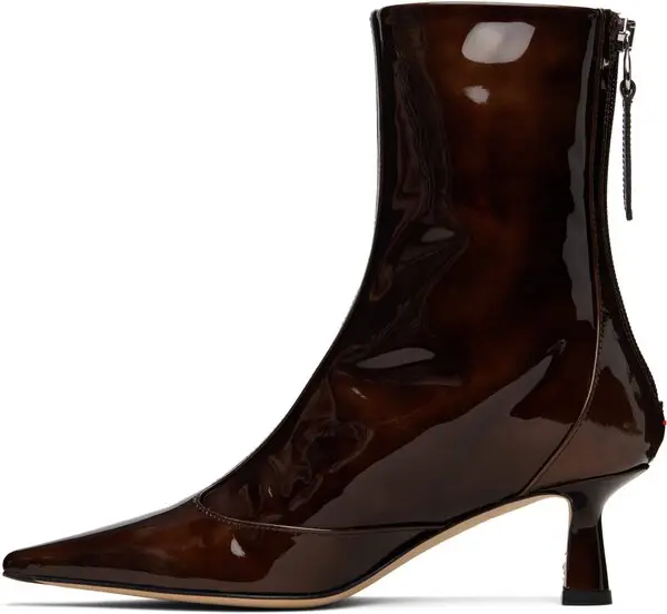 AeydĒ Sila Patent Leather Ankle Boots