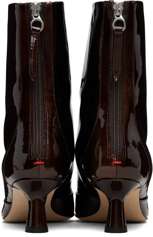 AeydĒ Sila Patent Leather Ankle Boots