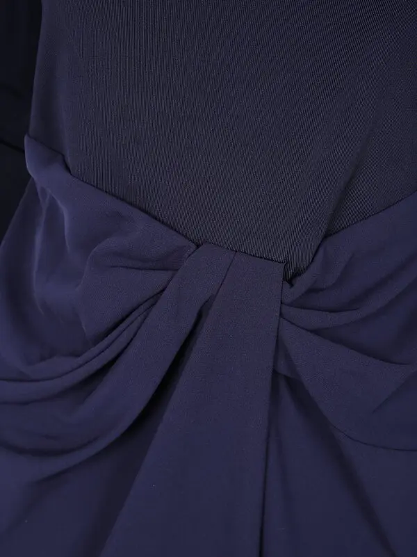 Ralph Lauren Long-sleeved Off-the-shoulder Maxi Dress With Draped Detail