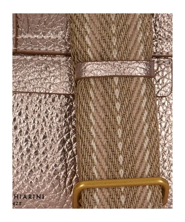 GIANNI CHIARINI Helena Logo-detail Shoulder Bag - Nude