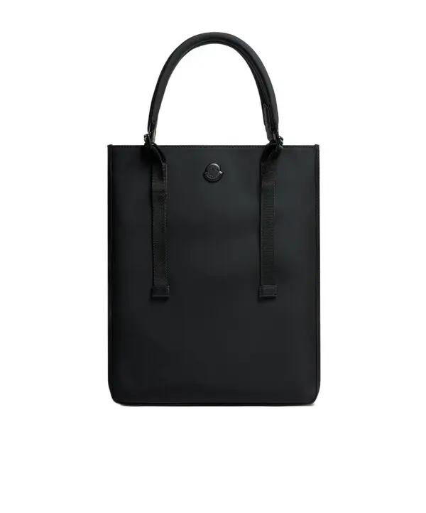 Moncler Pierrick Logo Plaque Tote Bag - Black