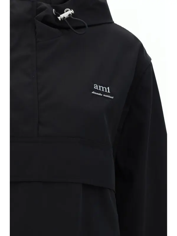 AMI Paris Logo Lettering Hooded Jacket