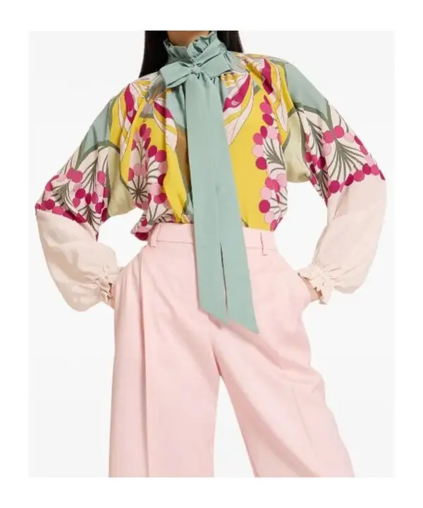 La DoubleJ Cerere Printed Long Sleeve Blouse