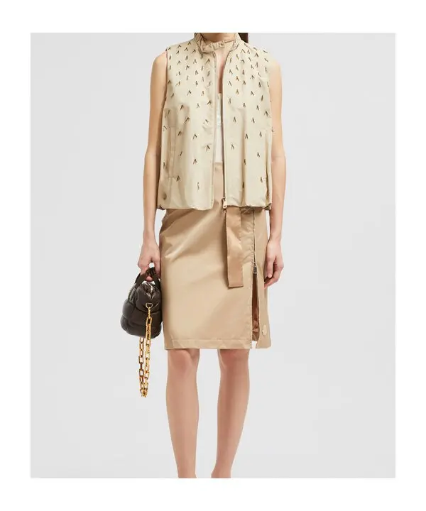 Moncler Zip Detail Skirt - Beige