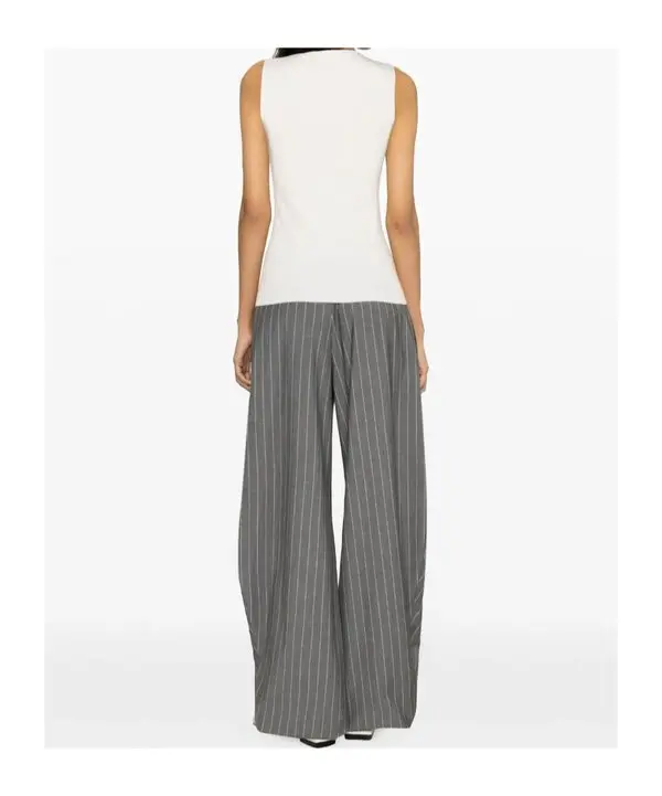 JOSEPH Knitted Stretch-silk U-neck Top