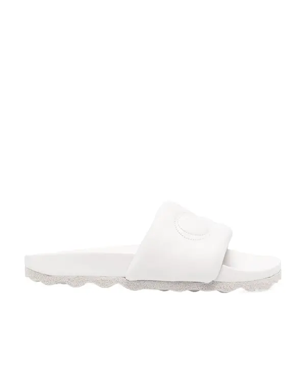 Off-White Sponge Logo-embroidered Slides - White