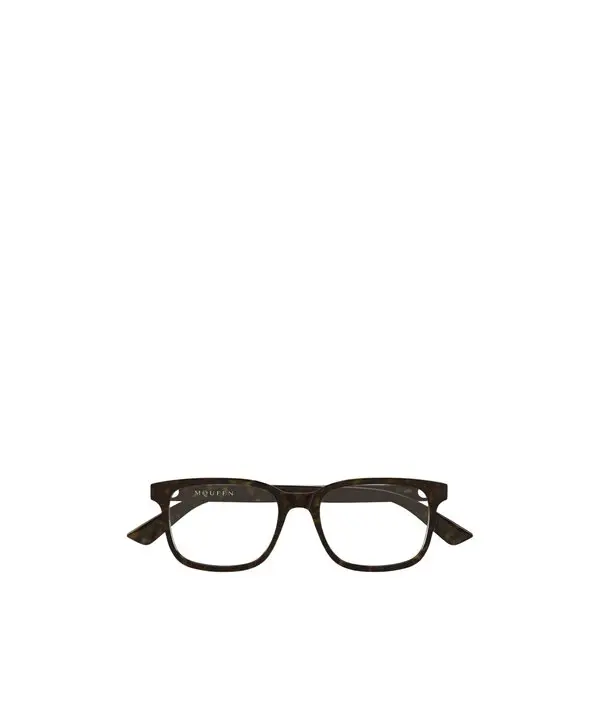 Alexander McQueen Square Frame Glasses - Tortoise
