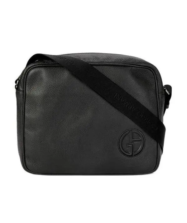 Giorgio Armani Logo Shoulder Bag - Black