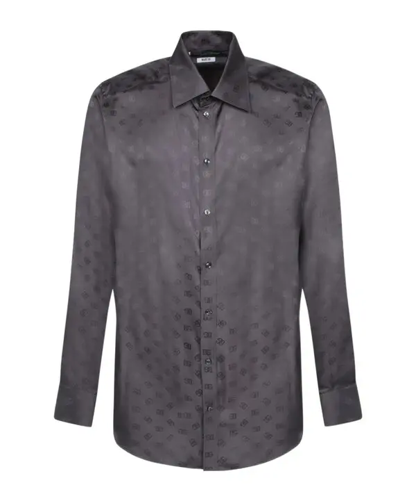 Dolce & Gabbana Logo-pattern Silk Shirt