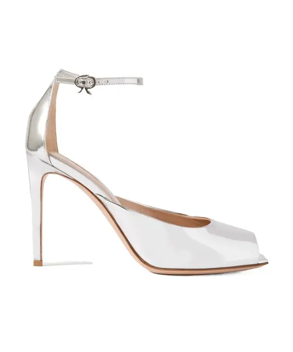 GIANVITO ROSSI Ethel Squared Peep Toe Sandals