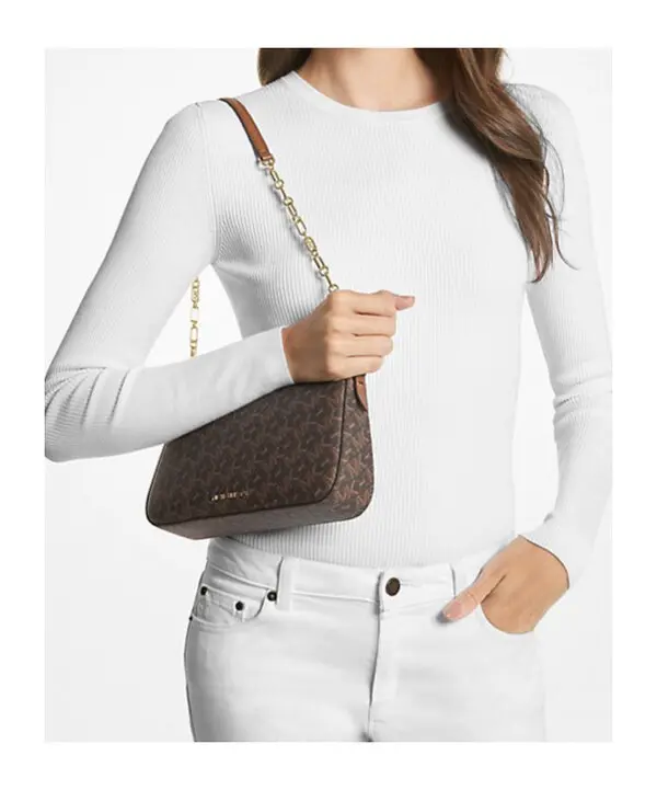 Michael Kors Empire Chain-link Shoulder Bag - Brown