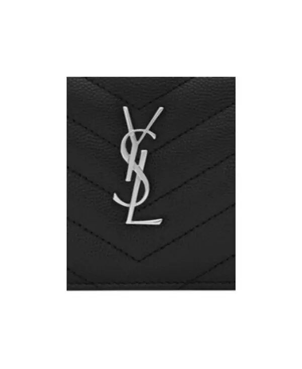 Saint Laurent Quilted Leather Wallet - Black