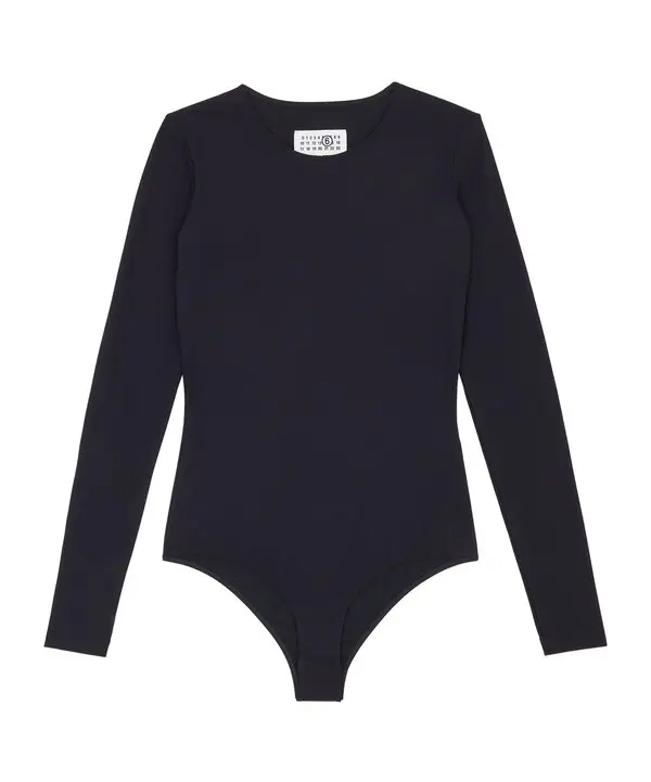 MAISON MARGIELA Long-sleeve Jeans Bodysuit - Black