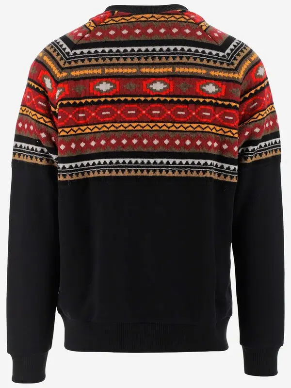 MARCELO BURLON COUNTY OF MILAN Logo Patch Intarsia Jumper