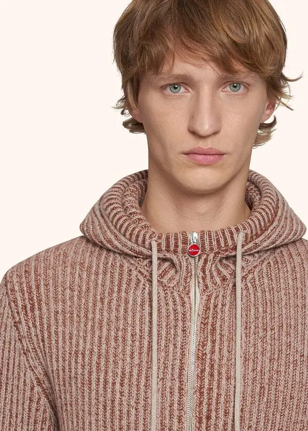 Kiton Cashmere Knitted Cardigan With Hood - Brown