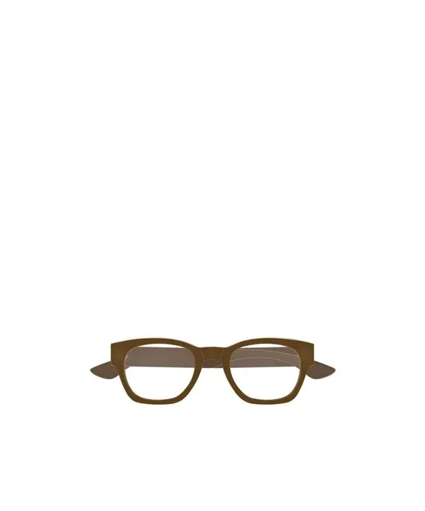 Alexander McQueen Square Frame Eyeglasses - Brown