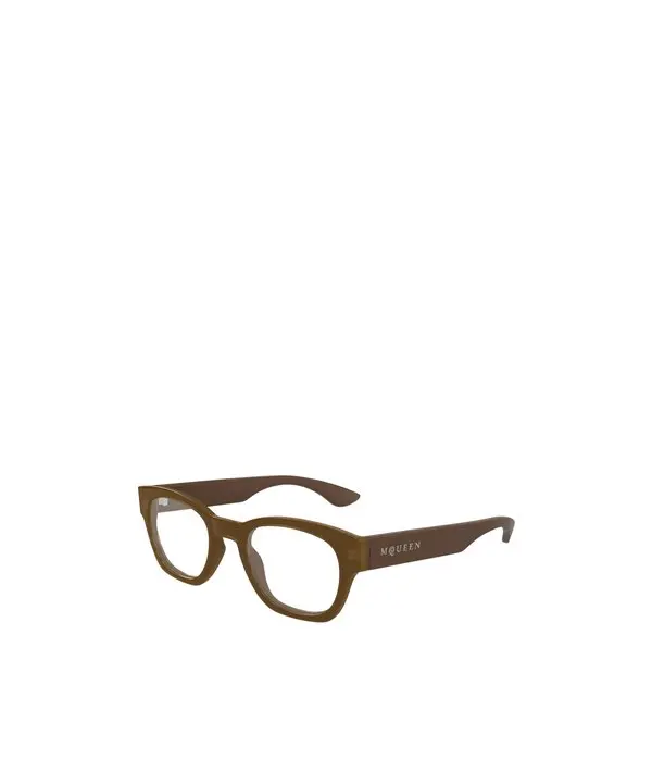 Alexander McQueen Square Frame Eyeglasses - Brown