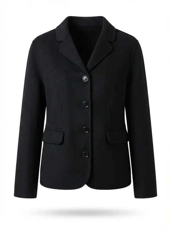 Max Mara Long Sleeve Collared Jacket - Black