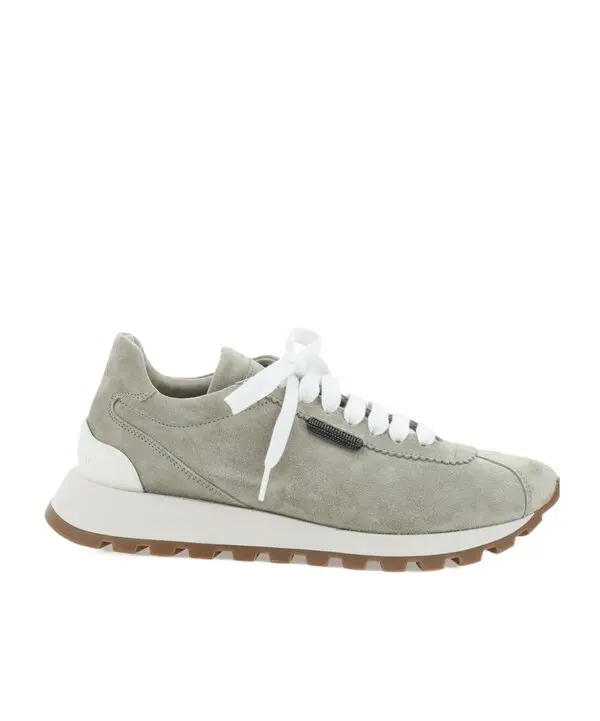 Brunello Cucinelli Round Toe Lace-up Trainers
