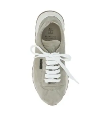 Brunello Cucinelli Round Toe Lace-up Trainers