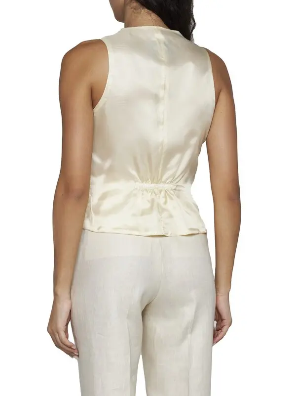 Tagliatore Single Breasted Satin Gilet