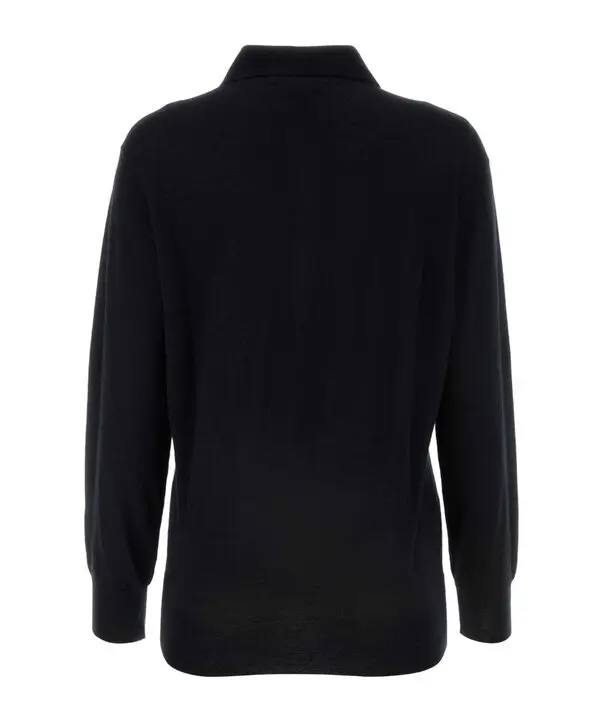 Prada Long-sleeved Knitted Polo Shirt