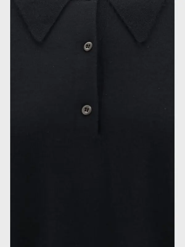 Prada Long-sleeved Knitted Polo Shirt - Black