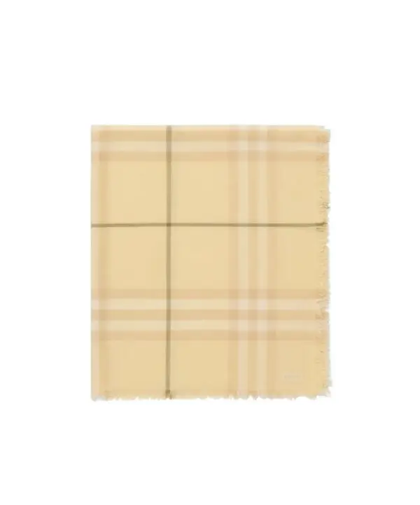 Burberry Wide Check Scarf - Buff