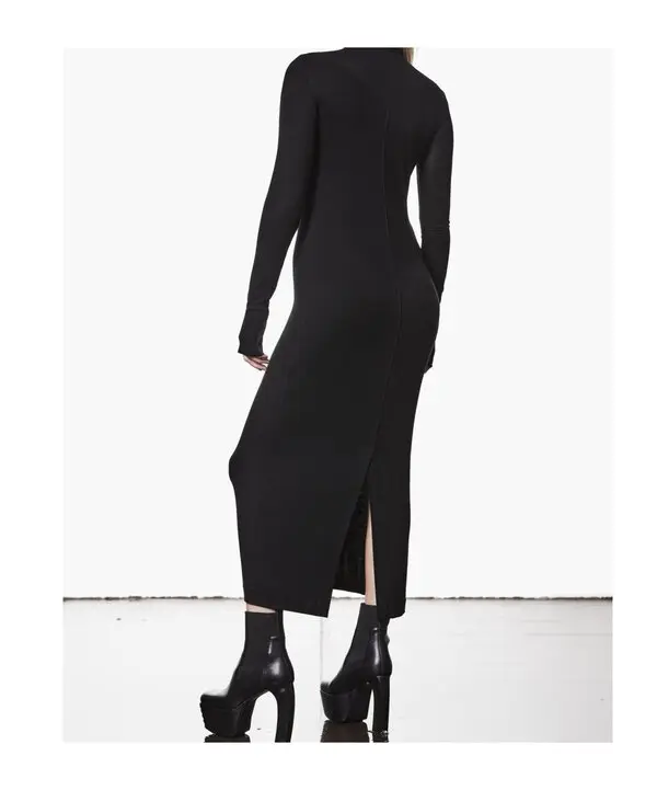 THOM KROM Fitted Long-sleeved Midi Dress